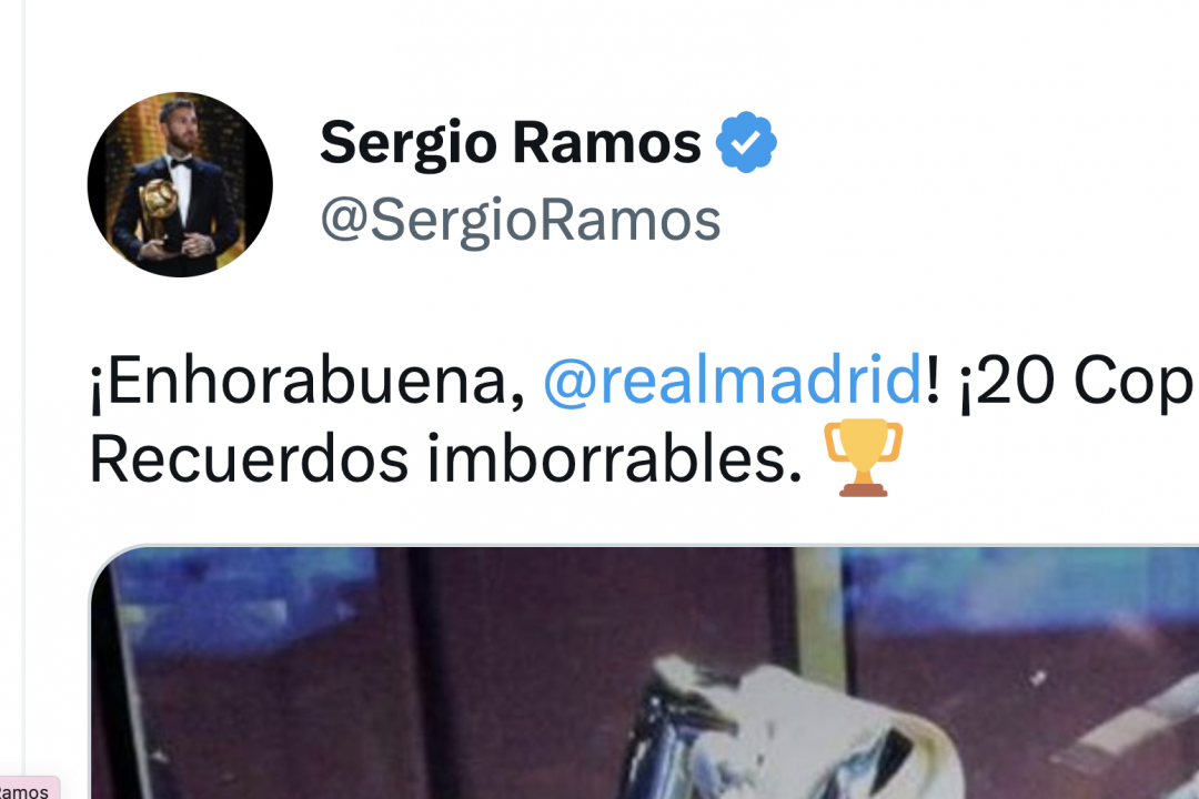 Sergio Ramos se pasa Twitter con su felicitación al Real Madrid: ojo a ...