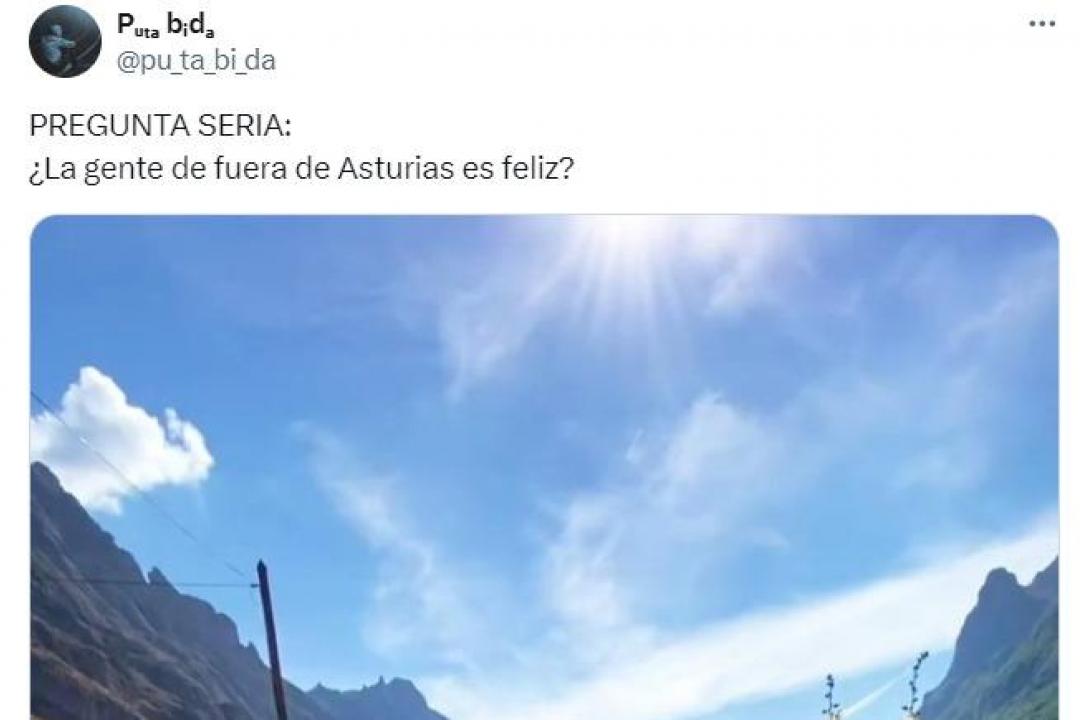 Pone esta foto desayunando en Asturias y despierta la envidia en las redes