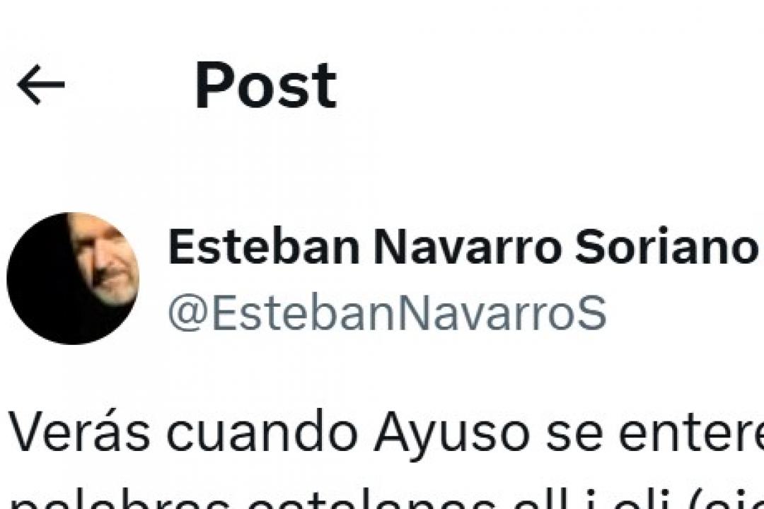 El escritor Esteban Navarro da la campanada con su reacción a lo de ...