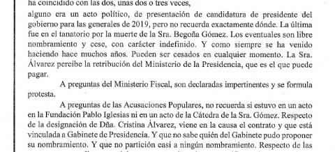 Peinado 'mata' a Begoña Gómez en su exposición razonada contra Bolaños