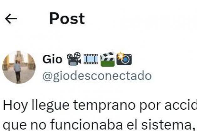 Llega al trabajo antes de su hora y lo que le acaba pasando es para que ...
