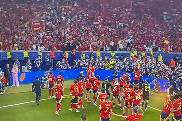 El rótulo de TVE tras la victoria de España que no deja de comentarse