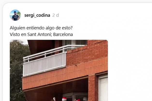 Descoloca a decenas de personas al mostrar lo que ha visto en el balcón ...