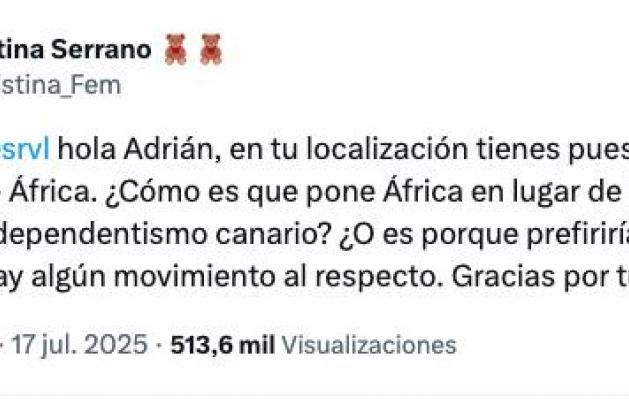 Le preguntan por qué pone a Tenerife en África y no en España y su ...