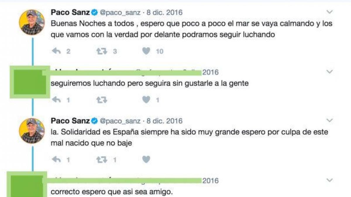 El tuit de Paco Sanz que te enfadará (todavía más)