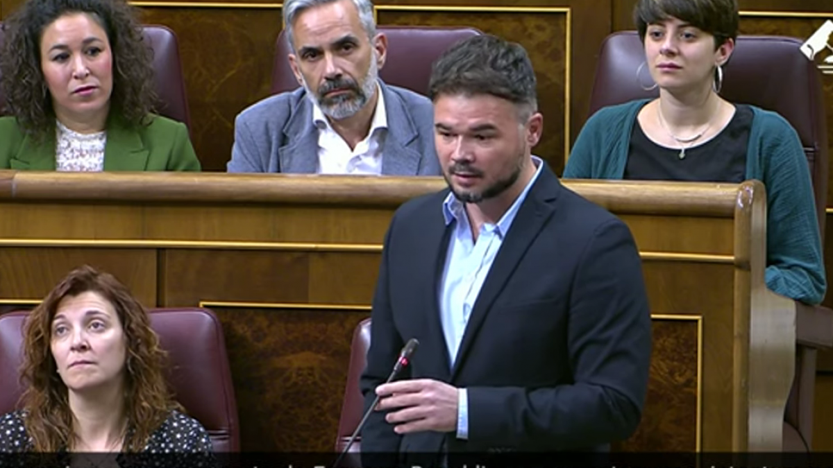 Rufián le está reprochando a Sánchez, pero acaba citando a Feijóo: el ...