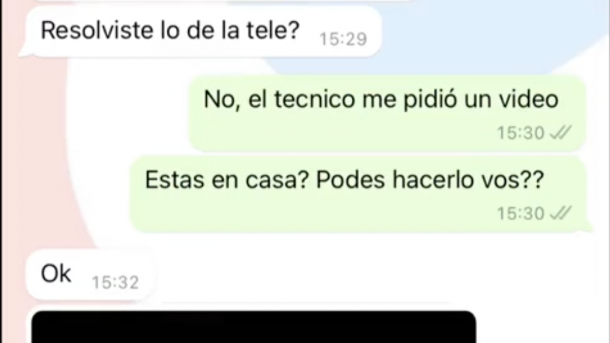 Se le rompe la tele, le pide a su madre un vídeo para el técnico y el ...