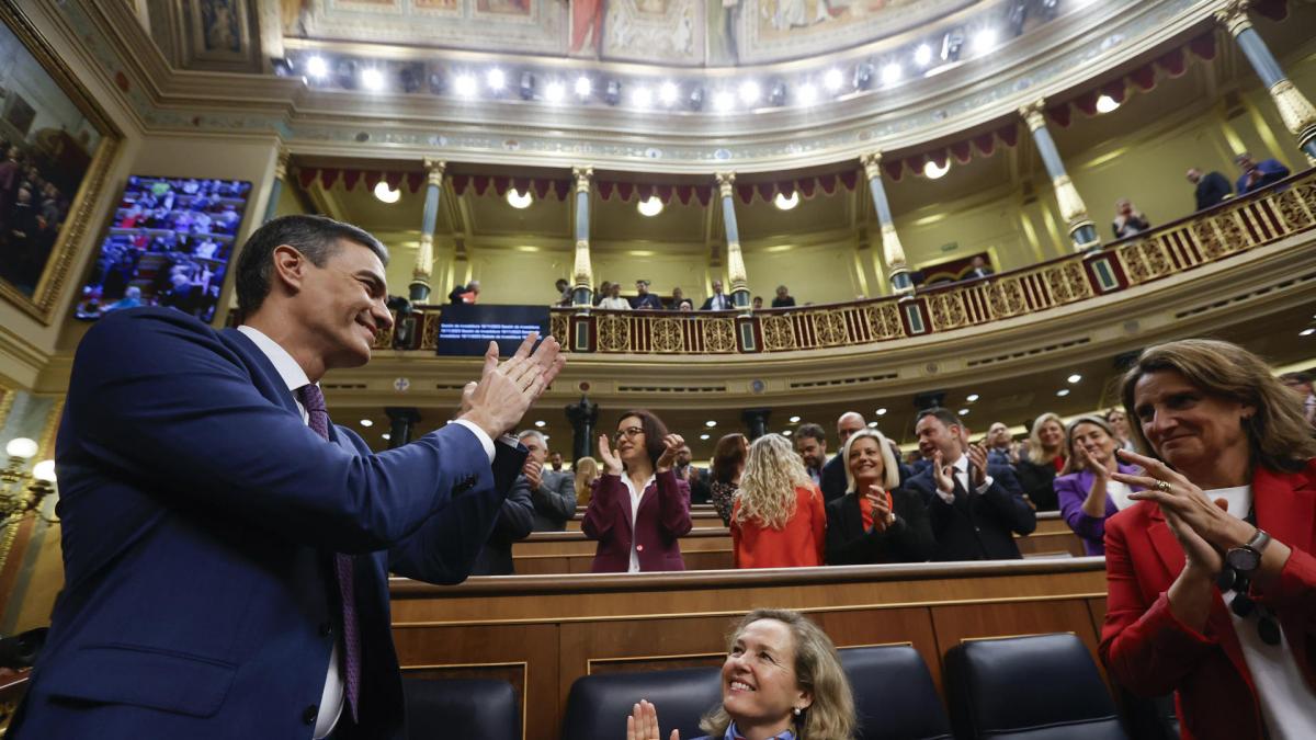 Pedro Sánchez, reelegido presidente del Gobierno con 179 votos a favor
