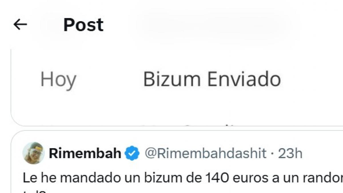 Manda por error un Bizum de 140 euros a un extraño y el desenlace es ...