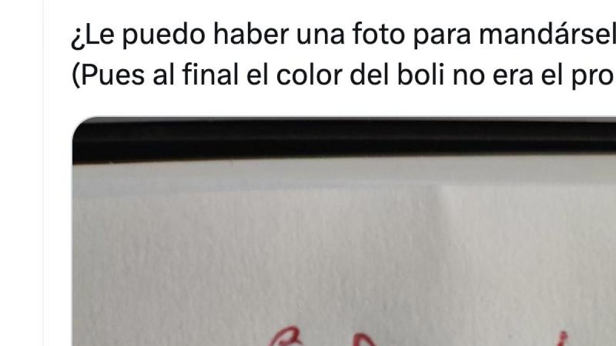 Un profesor enseña la nota de un alumno y cuenta su reacción: 'Al final el color del boli no era ...