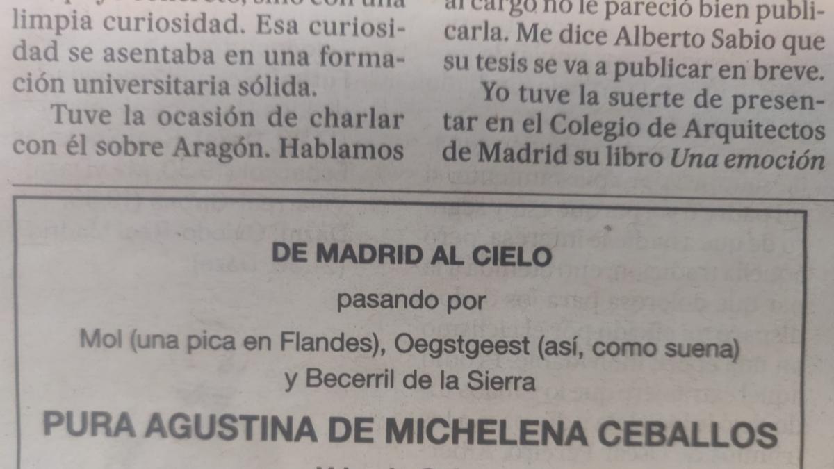 La esquela que se ha publicado en el diario 'El País' es para enmarcar ...