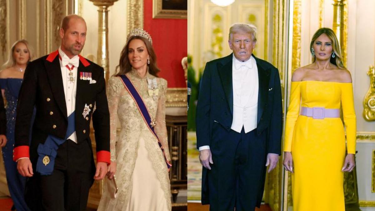 Kate Middleton deslumbra a Trump en la cena de gala y Melania se ...
