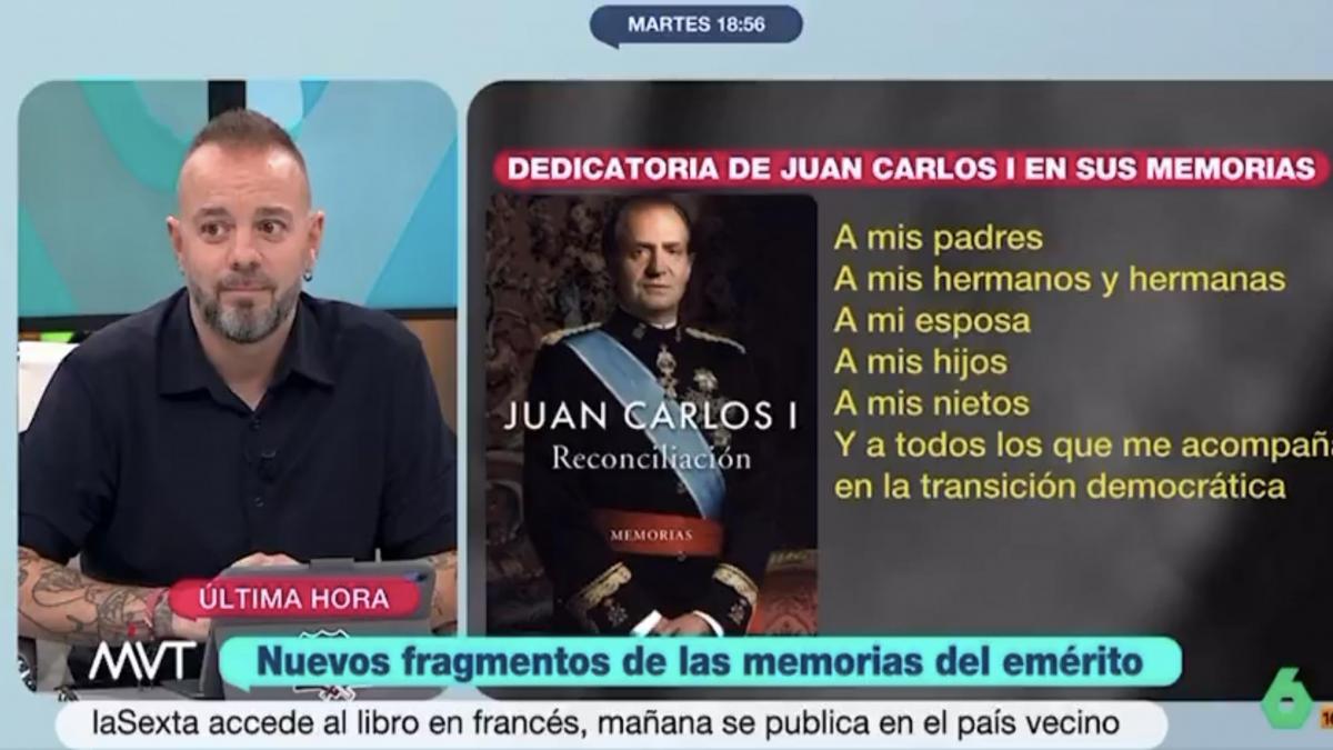Antonio Maestre se fija en la dedicatoria de Juan Carlos I en sus ...
