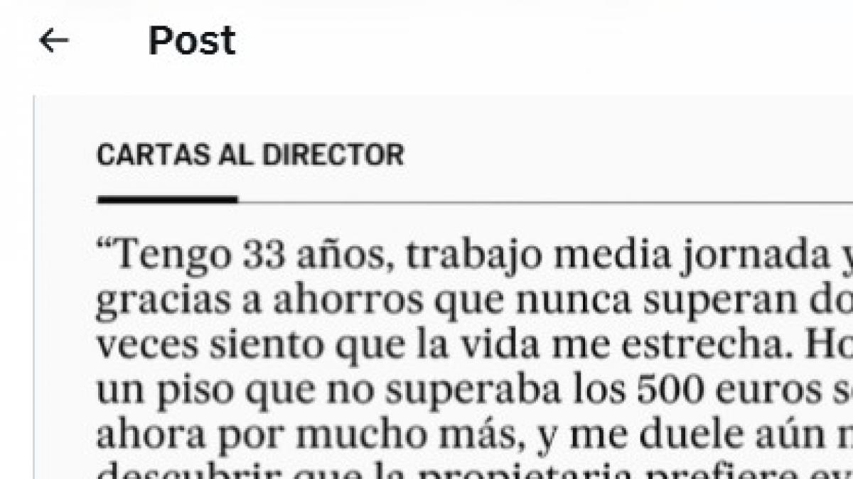 La carta de una joven al director de 'El País' sobre lo que está ...