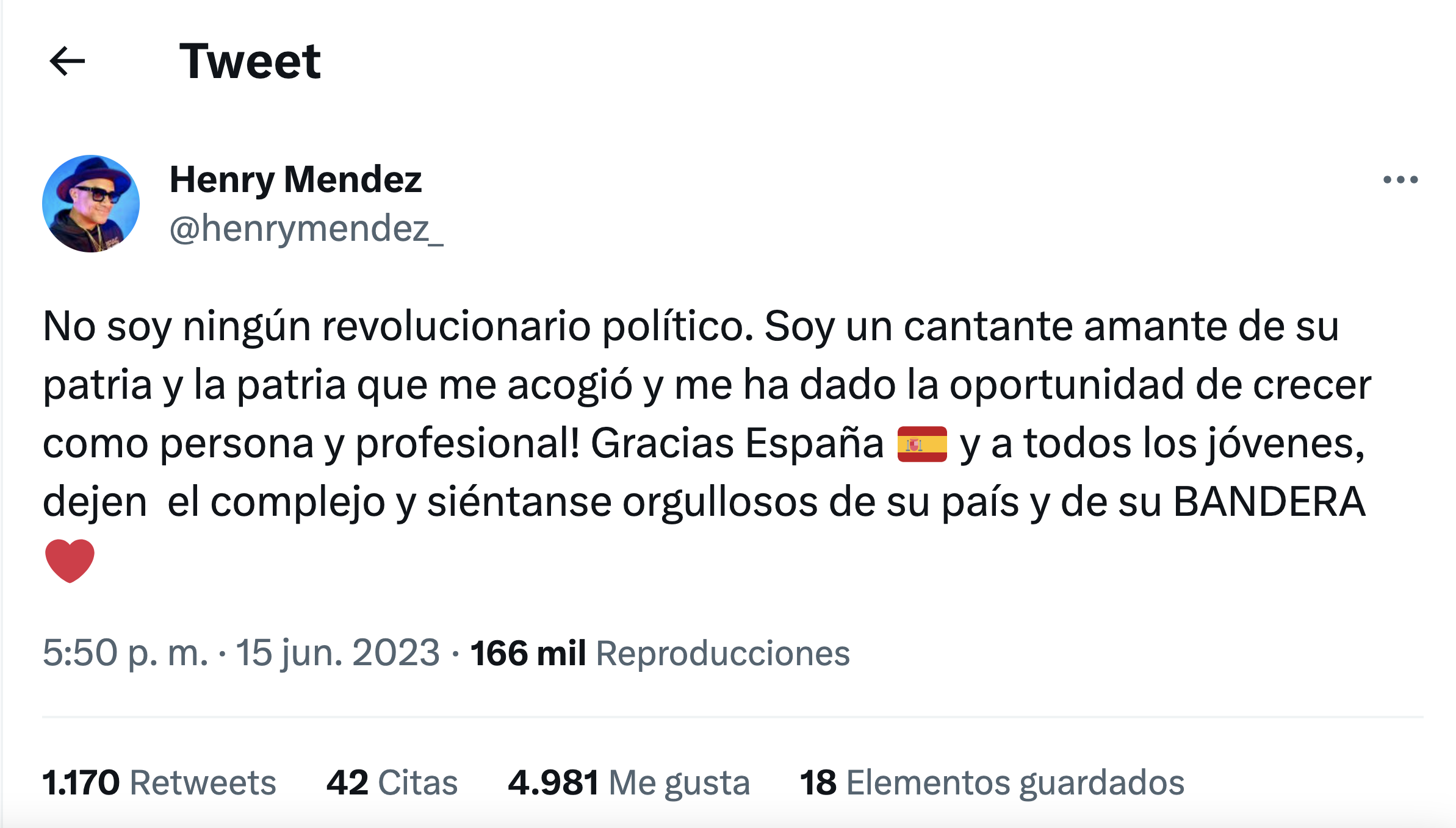 Henry Méndez se explica tras el revuelo por sus palabras sobre la ...