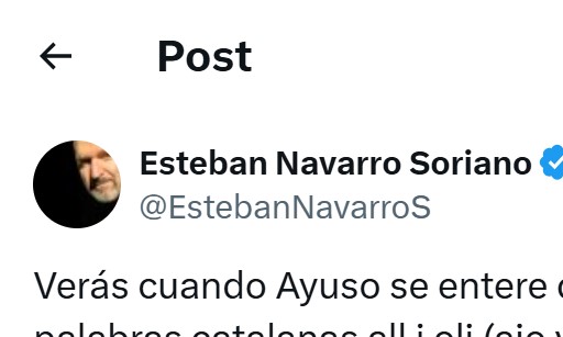 El escritor Esteban Navarro da la campanada con su reacción a lo de ...